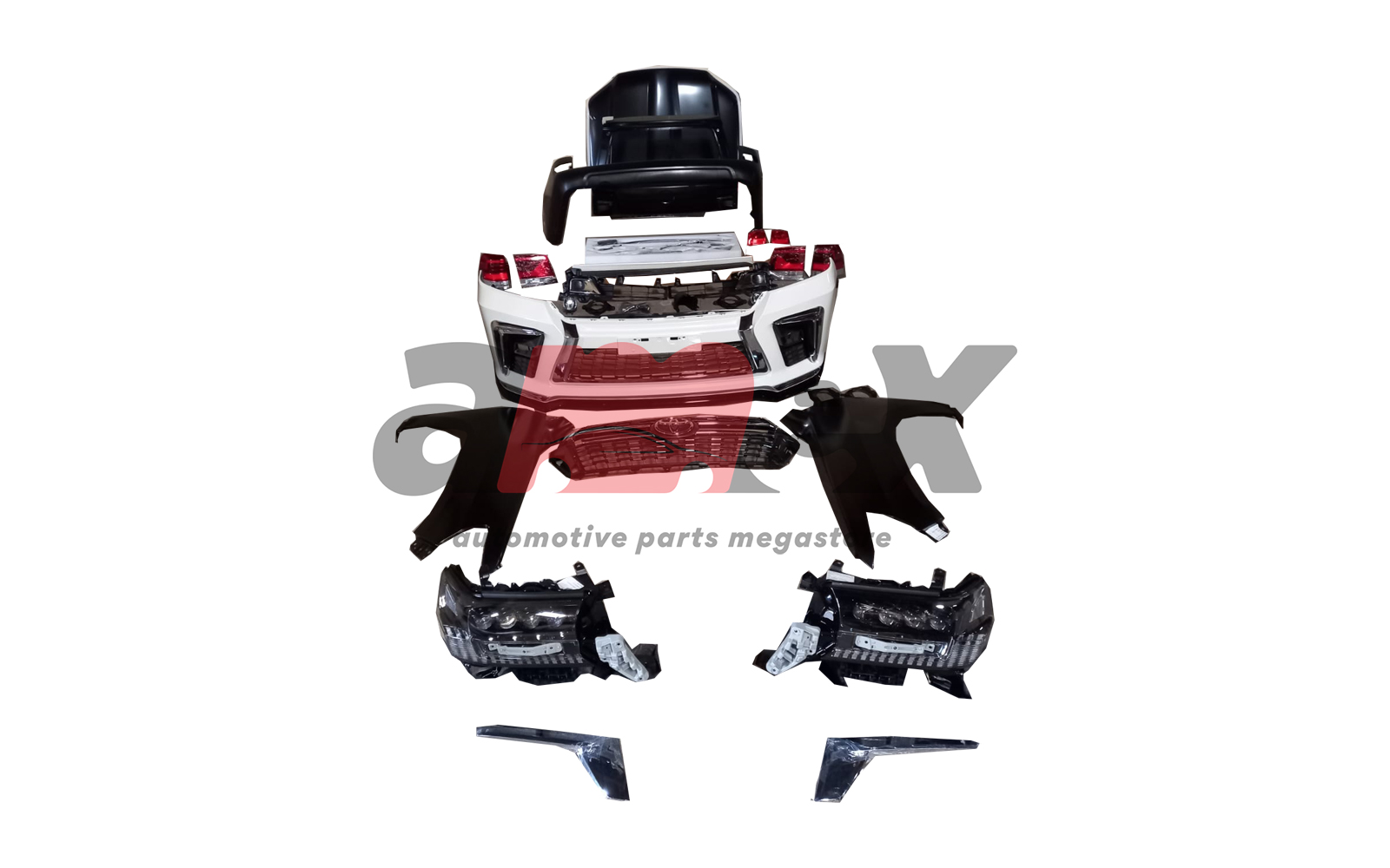 Full Facelift Kit Toyota Land Cruiser Fj200 2021 Design with 4 Led Lex ...