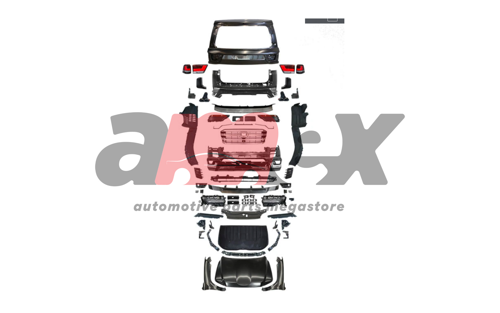 Full Facelift Kit LC3001.1 Toyota Land Cruiser W/ Modellista Body Kit ...